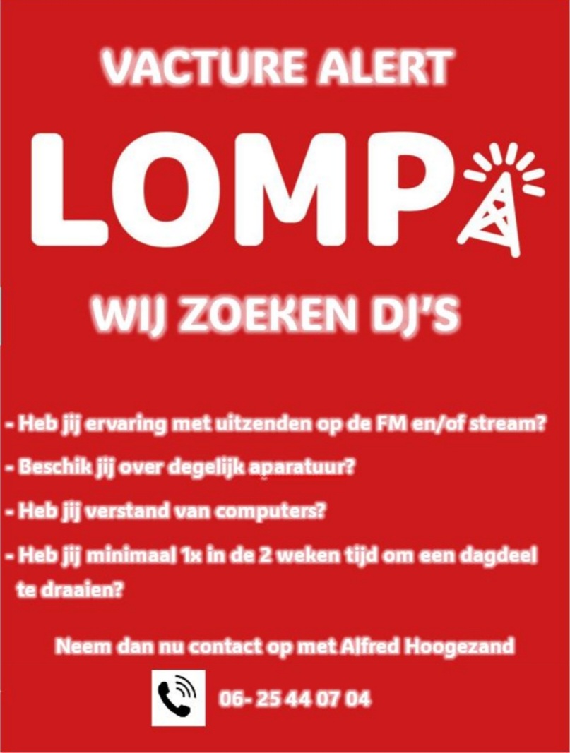 Dj’s gezocht ! ! – Lomp